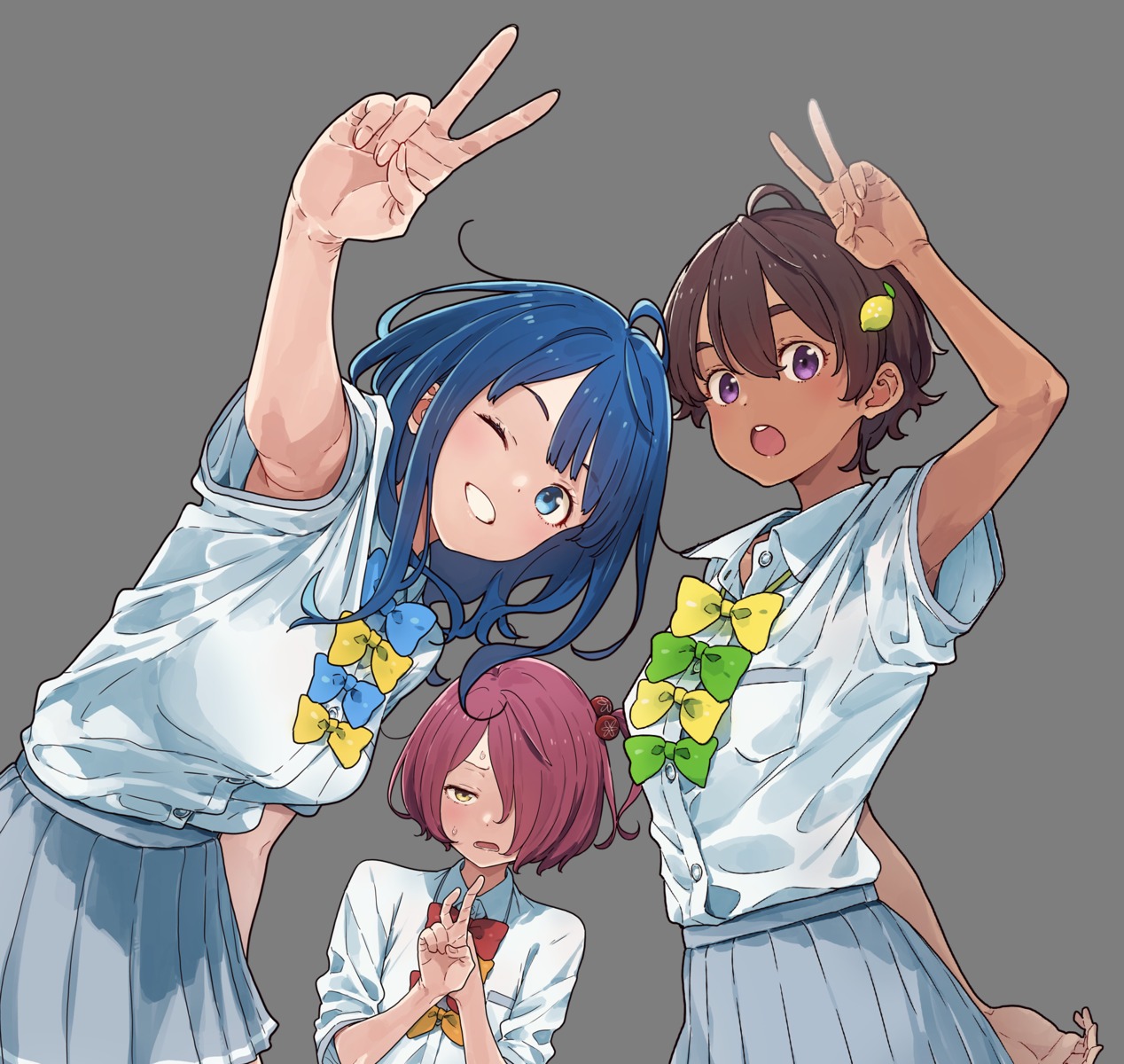 make heroine ga oosugiru! komari chika yakishio remon yanami anna seifuku tagme transparent png ...